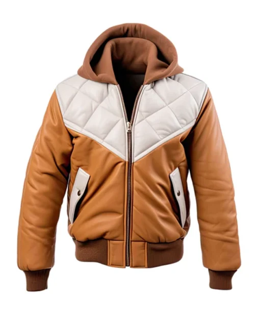 Shop Men’s Cream and White Quilted Sheepskin Winter Jacket - Nova Jacket